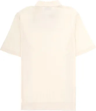 Lardini Cotton and Silk Polo Shirt - White