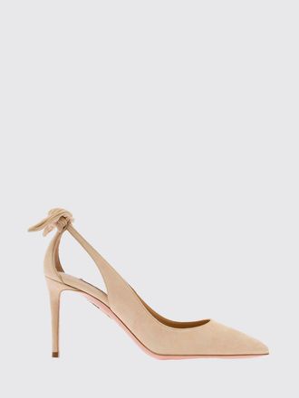 Aquazzura Bow Tie Pumps aus Veloursleder mit Stiletto-Absatz und Schleife