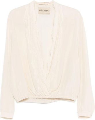Valentino Lace-neck Blouse