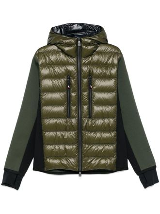 Moncler doudoune à empiècements contrastants - Vert