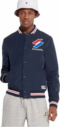 Superdry Homme, Vestes, Bleu, Taille: S Nylon Varsity Jacket