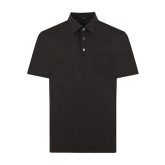 Ermenegildo Zegna Braunes Polo-Shirt mit Brusttasche - - Tops - Herren - Braun - M