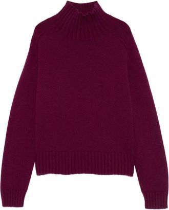 Eric Bompard Kaschmirpullover mit Stehkragen - Violett