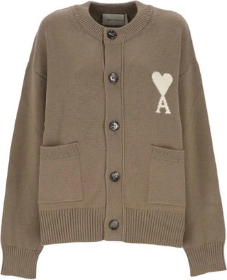 Ami Homme, Pulls, Beige, Taille: S ADC Cardigan