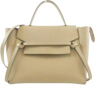 Celine Sac bandouli&egrave;re en cuir de veau Belt Pre-owned - Femme - Pre-owned - Beige - Taille: ONE Size