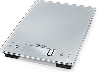 Soehnle Page Aqua Proof, digitale Küchenwaagen, wasserfest, spülmaschinengeeignet, Gewicht bis zu 10 kg, Haushaltswaage mit Sensor-Touch, elektronische Waage 
