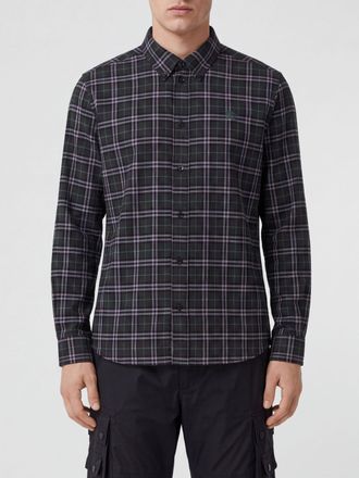 Burberry Slim-Fit-Hemd aus Baumwolle mit Karomuster und gesticktem EKD-Logo