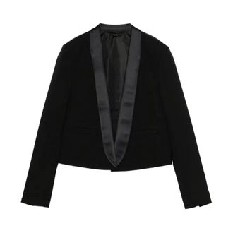 Tom Ford Zweifarbige- einreihige- kurze Smokingjacke mit Schalkragen - - Jackets - Damen - Schwarzk - 2XS