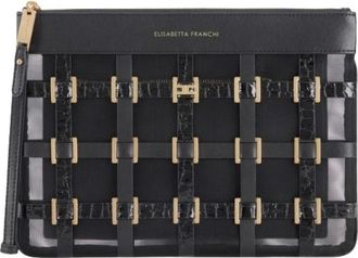 Elisabetta Franchi Femme, Sacs, Noir, Taille: ONE Size Pochette en maille