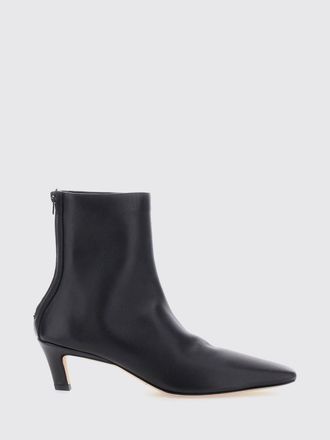 Toteme Bottines pointues en cuir nappa avec talon moyen et zip arri&egrave;re