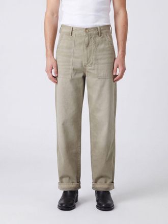 Acne Studios Pantalon large en twill de coton biologique avec effet us&eacute;