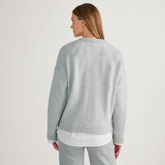 Lands End Boucl&eacute;-Pullover, Damen, Gr&ouml;&szlig;e:40-42 regular, Grau, Polyester-Mischung, by Lands End