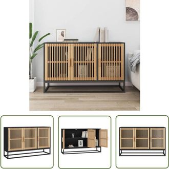 vidaXL Sideboard Schwarz 105x30x65 cm Holzwerkstoff - Schreibtisch - Wohnzimmerm&ouml;bel - Sideboard Schwarz - Holz Sideboard - Regal - The Living Store