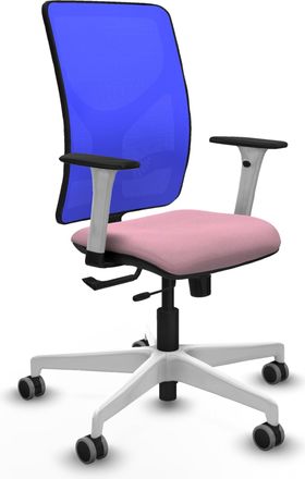 Piqueras y Crespo Schreibtischstuhl mit Armlehnen und hoher R&uuml;ckenlehne, h&ouml;henverstellbare Lendenwirbelst&uuml;tze, ausgestattet mit Syncro/Translack und Schneideschaum, Bla