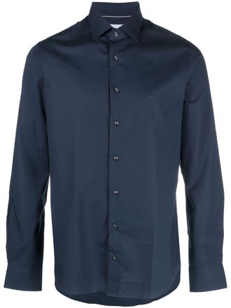Michael Kors chemise en popeline &agrave; manches longues - Bleu