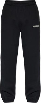 Burberry Homme, Pantalons, Noir, Taille: S Pantalon de surv&ecirc;tement avec chevilles c&ocirc;tel&eacute;es