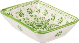 Ottoman Seifenschale ottoman Keramik handbemalt (Kumru Pistaziengrün)