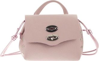 Zanellato Hobo Bags - Grained Leather Postina Shoulder Bag With Metalli - Gr. unisize - in Beige - f&uuml;r Damen