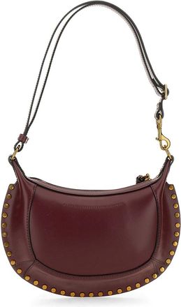 Isabel Marant Oskan Moon Shoulder Bag - Burgundy