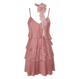 Blugirl Robe Courte Superpos&eacute;e - Femme - Robes - Rose - Taille: 38 FR