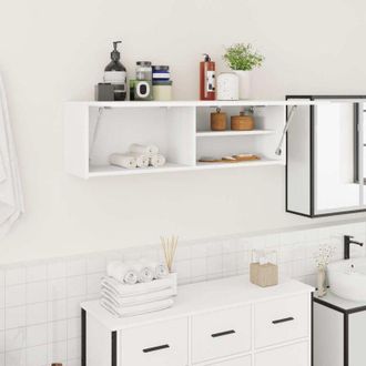 vidaXL Armoire murale de bain blanc 100x25x30 cm bois ding&eacute;nierie Vidaxl