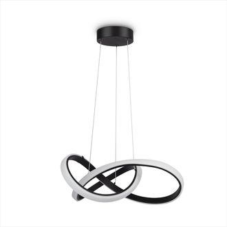 Paco Home Pendelleuchte Esstisch Lampe Deko Wohnzimmer LED Hängelampe Schlafzimmer Pendellampe Esszimmer Modern Stylisch, Lampenart:Typ 5, Farbe:Schwarz - Weiß