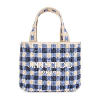 Jimmy Choo London Femme, Sacs, Bleu, Taille: ONE Size Beach Tote E/W Mini