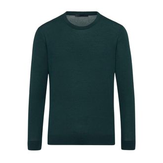 Kiton Gr&uuml;ner Wollpullover mit Rundhalsausschnitt - - Knitwear - Herren - Gr&uuml;n - XL