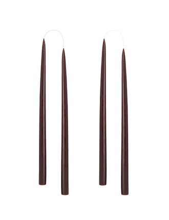 Kunstindustrien Stabkerzen, Hergestellt in D&auml;nemark, 42 Farben verf&uuml;gbar, Tafelkerzen, Durchgef&auml;rbte Kerzen lange Brenndauer von 15 Std., Kerzen Set Geschenk, 4 St&uuml;ck