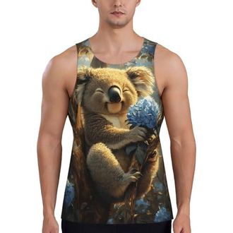 Generic D&eacute;bardeur respirant &agrave; s&eacute;chage rapide sans manches pour homme pour entra&icirc;nement &agrave; la plage S &agrave; 4XL, Koala mignon 7, XXL
