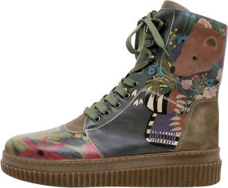 Dogo Schn&uuml;rstiefel DOGO Future Boots - Bear and Flowers