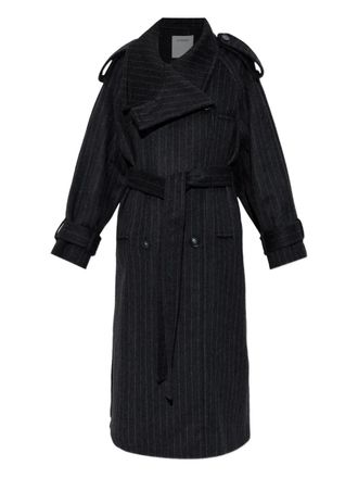 Sportmax veston &agrave; fines rayures - Noir