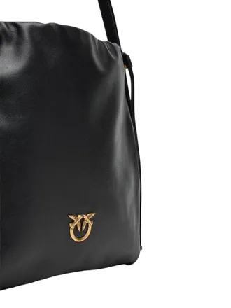 Pinko Womens Shoulder Bag Black Natural Leather Shoulder-bags