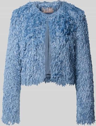 Christian Berg Cropped Jacke mit Federn