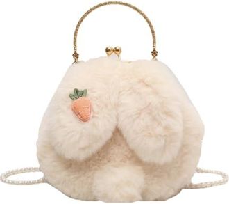Generic Sac à bandoulière en forme de lapin - Sac à bandoulière mignon avec motif de lapin - Sac à main mignon pour femme - sac à main doux avec motif animal,