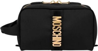 Moschino unisex, Sacs, Noir, Taille: ONE Size Trousse de Toilette en Nylon Cordura
