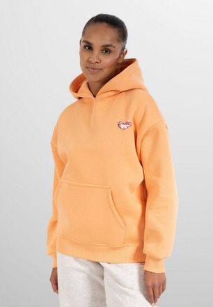 Smilodox Hoodie Riva, Kapuzenpullover Oversize Fit mit gro&szlig;er Kapuze und Herz Print Stylischer Pulli Gro&szlig;er Print K&auml;ngurutasche Sweater Sport Freizeit