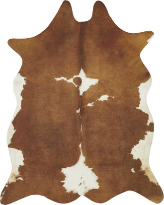 Andiamo Kuhfell Teppich Amarillo aus Kunstfell - Teppich Schlafzimmer Wohnzimmer Fellimitat im Fotodruck 125 x 155 cm Creme-braun