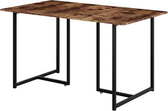 Vicco Esstisch Merido, Eiche rustikal/Schwarz, 140 x 80 cm