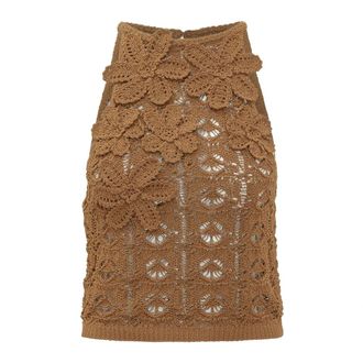 Pinko Pinko, Femme, Tops, Brun, Taille: 40 FR Nymphaea Top