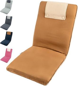 bonVIVO Easy II Fauteuil de Sol Rembourr&eacute; pour Adultes et Enfants avec Dossier R&eacute;glable - Chaise de Sol Pliable, Si&egrave;ge M&eacute;ditation, Yoga