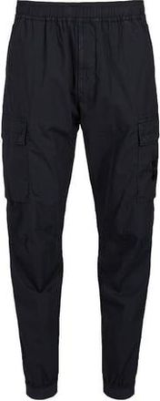 Stone Island Pantalon cargo &agrave; taille et cheville &eacute;lastiqu&eacute;es en coton m&eacute;lang&eacute;