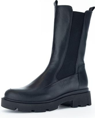 Gabor Damen Chelsea Boots, Frauen Stiefeletten,Wechselfu&szlig;bett,Moderate Mehrweite (G),Stiefel,Bootee,Booties,schwarz (Micro),37.5 EU / 4.5 UK