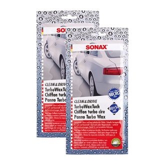 Sonax 2X 04140000 Clean&Drive TurboWaxTuch 40x50 Wachstuch 1 St&uuml;ck