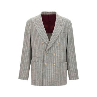Brunello Cucinelli Homme, Vestes, Gris, Taille: XL Blazer My4577BBD_C003