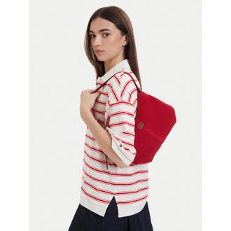 Tommy Jeans Handtasche Tommy Jeans Tjw Slouchy Suede Shoulder Bag AW0AW18859 Rot