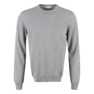 THE (ALPHABET) Rundhals-Wollpullover - - Knitwear - Herren - Grau - L