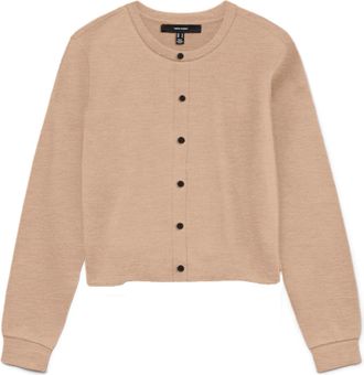 Vero Moda Damen Vmvicky Ls O-Neck Button Cardigan Noos, Silver Mink, M