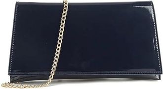 Girly HandBags Femme Pochette en similicuir verni pour femme, sac à main à poignée supérieure - Sac de soirée polyvalent pour mariages, fêtes et événements formels M