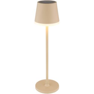 Globo Lighting Globo Tischlampe kabellos Akku Solar Au&szlig;en Tischleuchte Solarleuchte Braun Solarlampe Terrasse 36637S